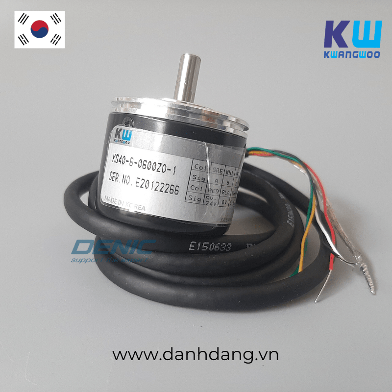 Encoder 600 xung ABZ đảo, 5-24v, trục lồi 6 mm KS40-6-0600VL-1 Kwangwoo ...